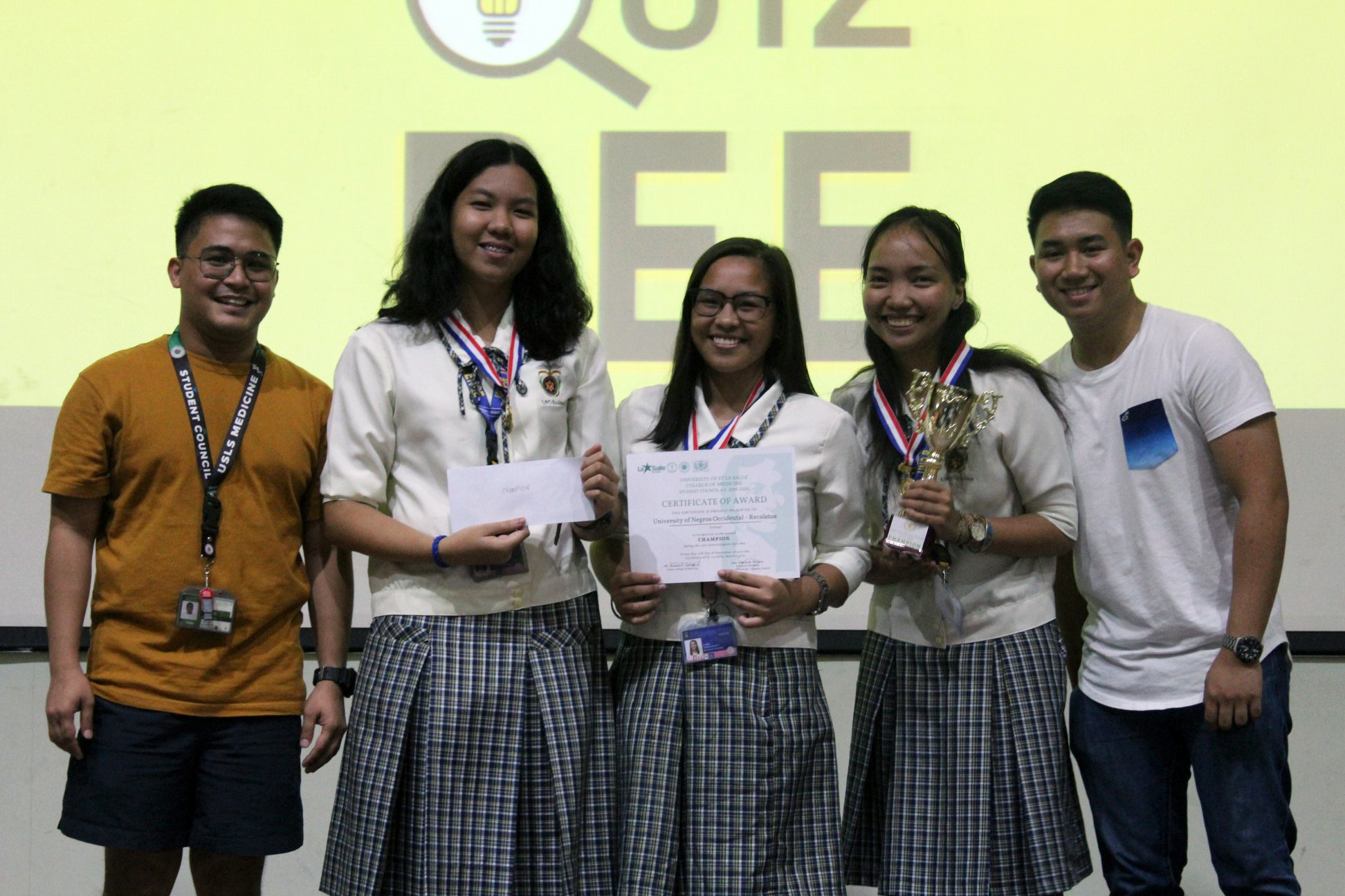 UNO-R MEDTECH IS CHAMPION IN THE 13TH COLLEGIATE QUIZ BEE – University ...