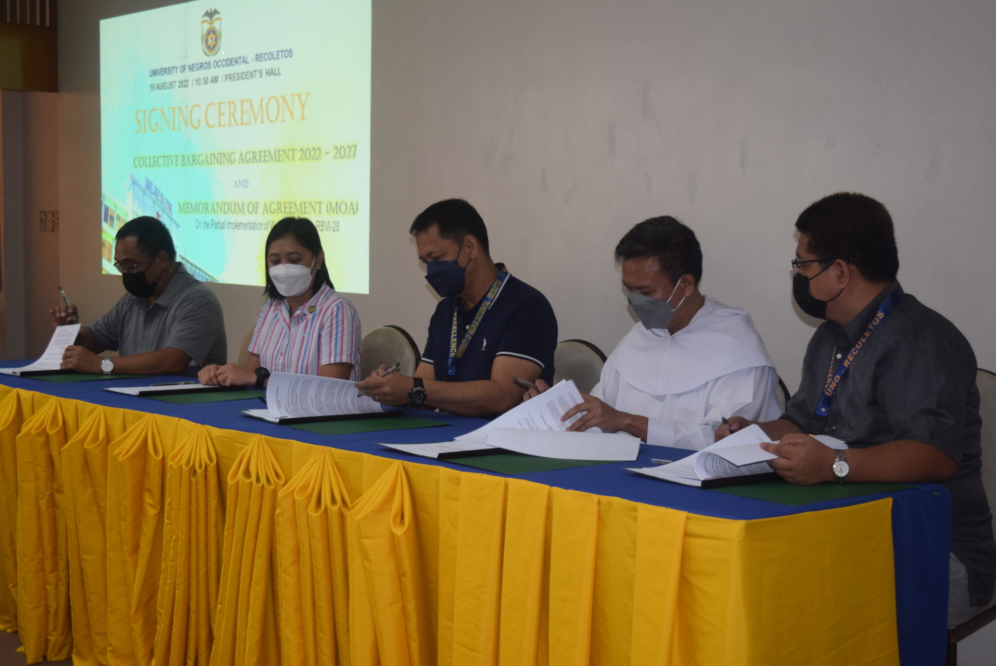 UNO-R AND UNOFELA INK CBA 2022-2027 – University of Negros Occidental ...