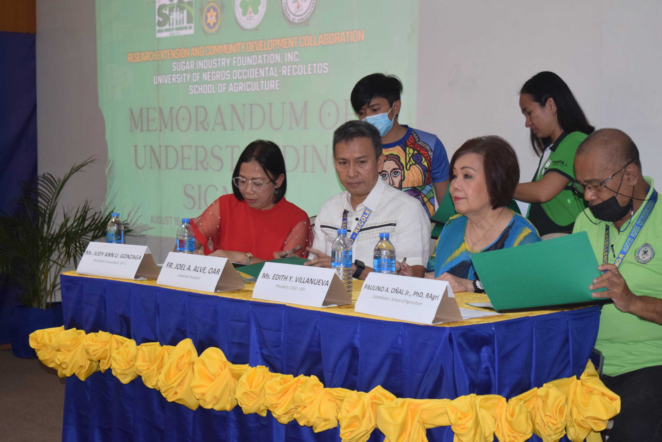 UNO-R AND SIFI SIGN MOA – University of Negros Occidental – Recoletos